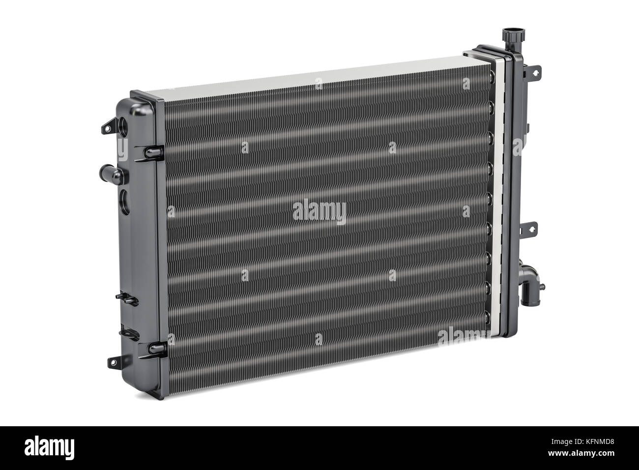 Car radiator closeup, 3D rendering isolated on white background Stock ...