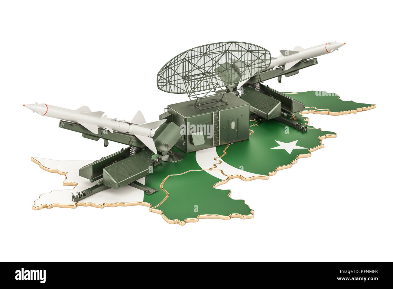 Pakistani missile defence system concept, 3D rendering Stock Photo - Alamy