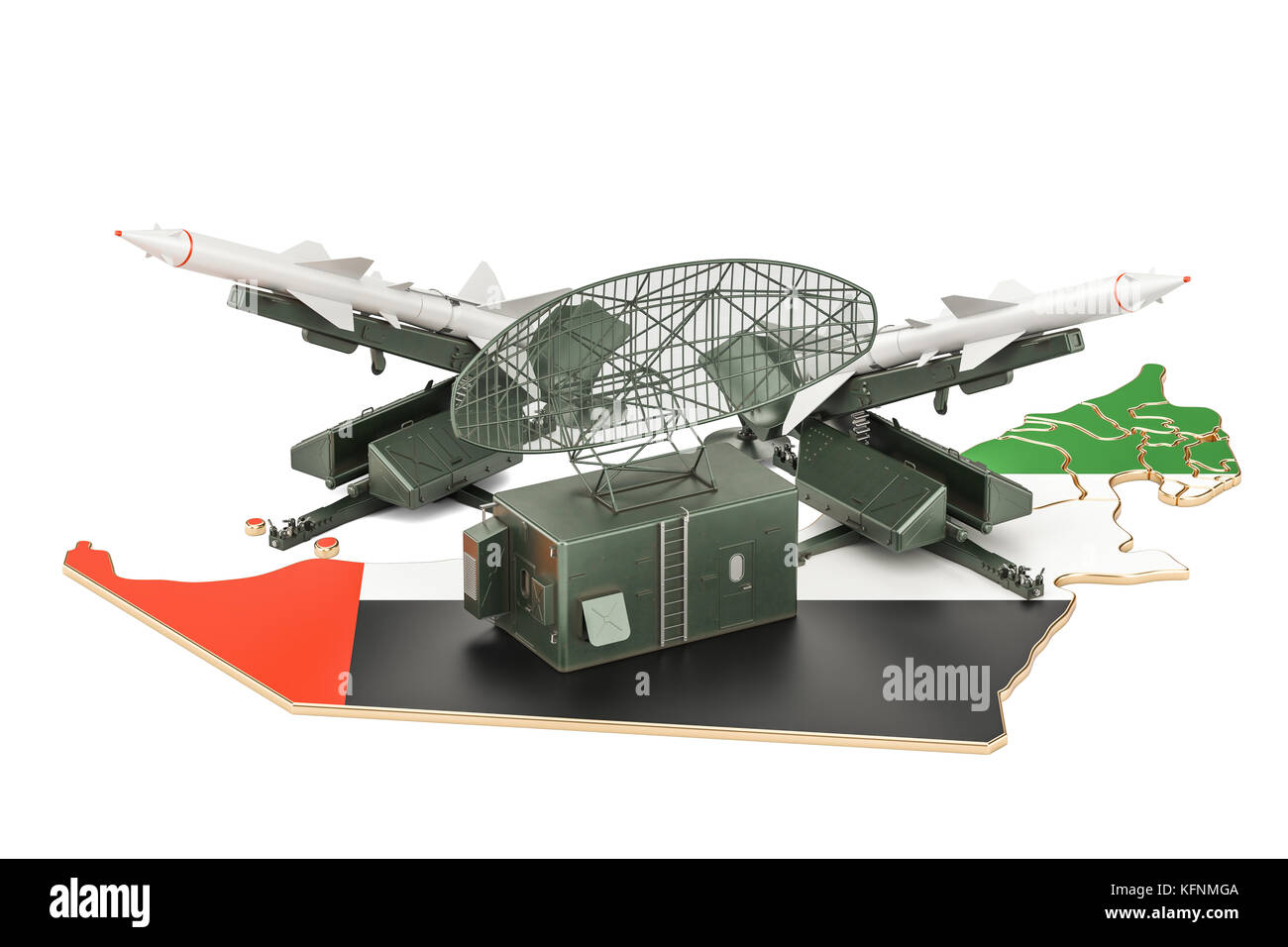 UAE missile defence system concept, 3D rendering Stock Photo - Alamy