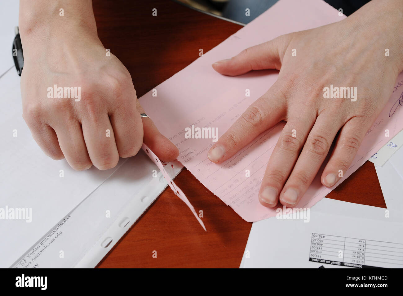 Work with official papers in the office Stock Photo - Alamy