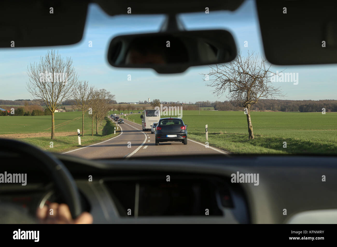 Road from car window Stock Photo - Alamy