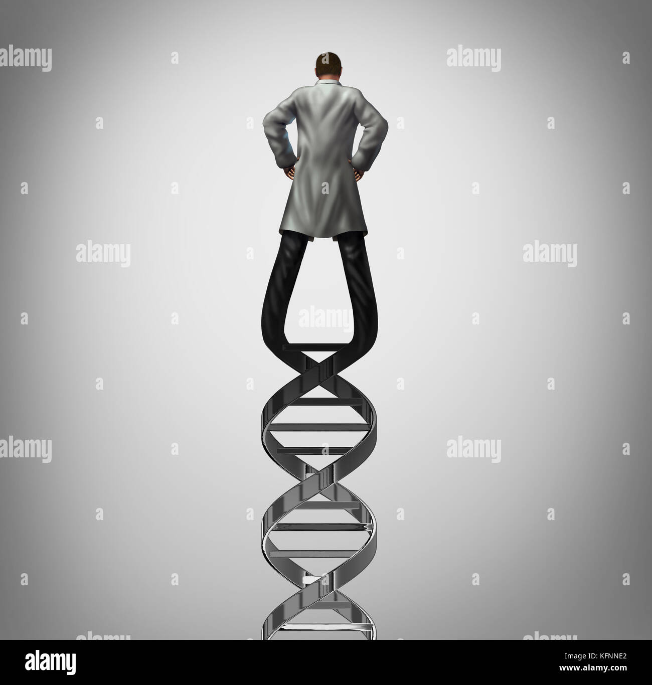 Genetics doctor and biotechnology researcher or genetisist concept as a ...