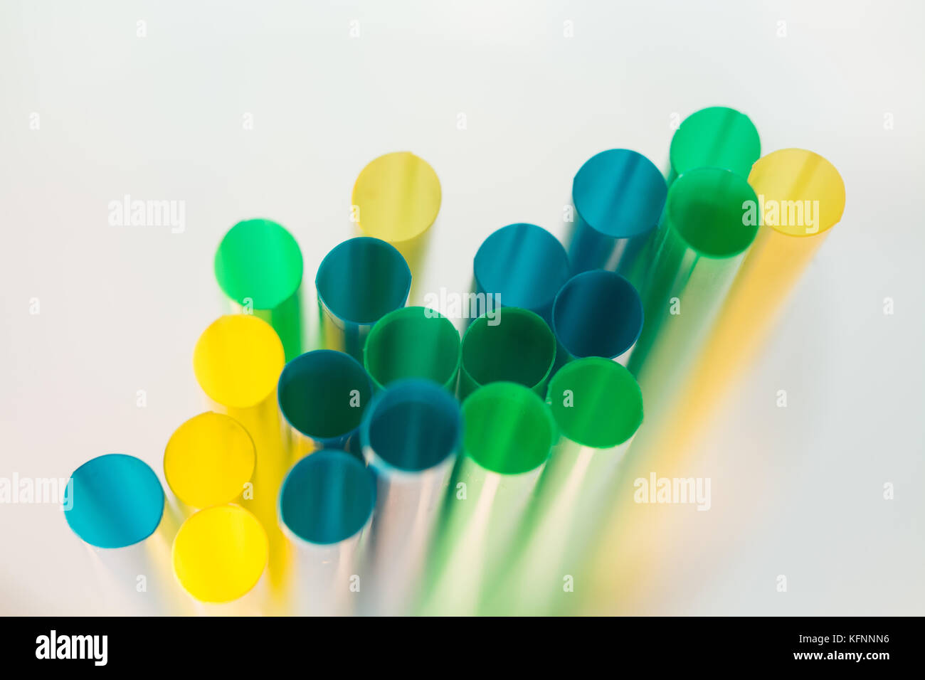 Macro of Drinking straws top view, isolated on white Stock Photo - Alamy