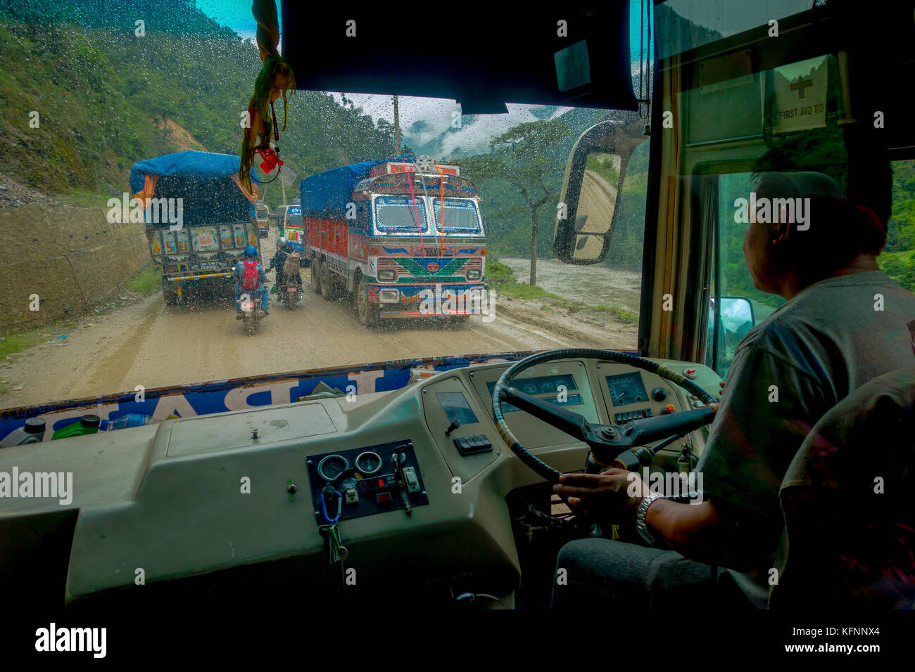 Nepal pokhara local bus hi-res stock photography and images - Alamy