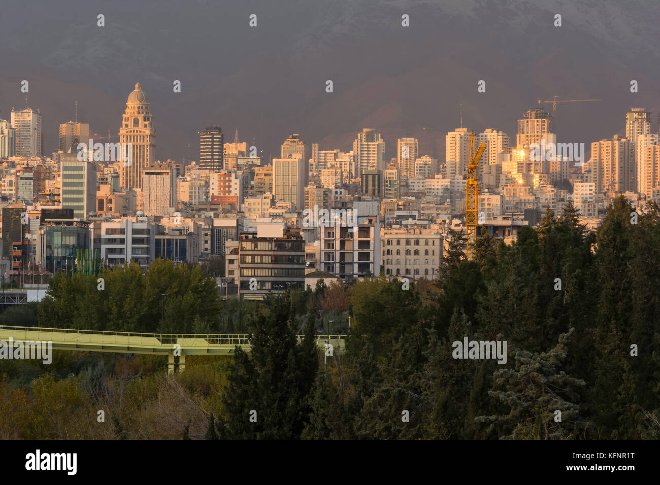 Tehran Province- IRAN-November 20, 2015 Tehran Northern Part Skyline ...
