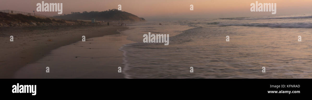 Sunset at Torrey Pines State Beach in San Diego, California Stock Photo ...