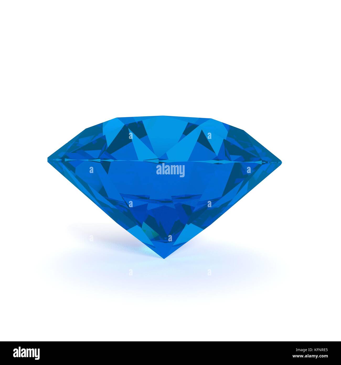 blue diamond on isolated white in 3D rendering Stock Photo - Alamy