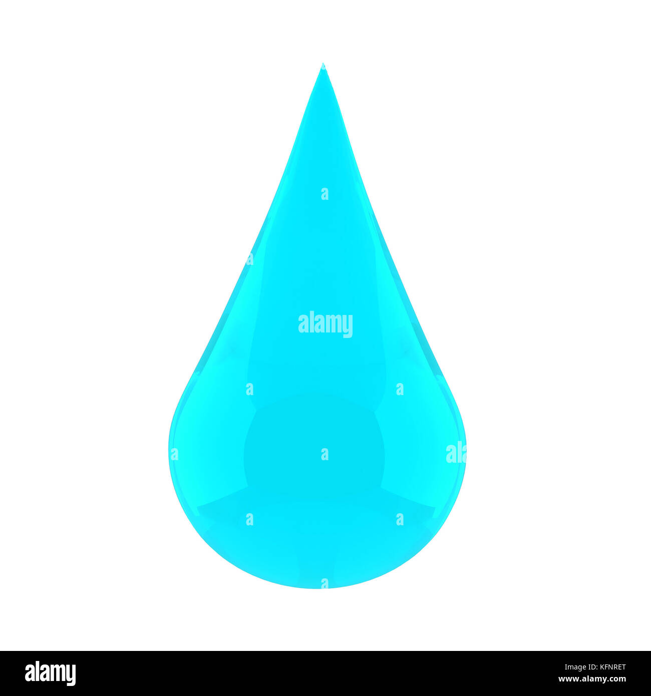 realistic drop of water on isolated white in 3D rendering Stock Photo ...