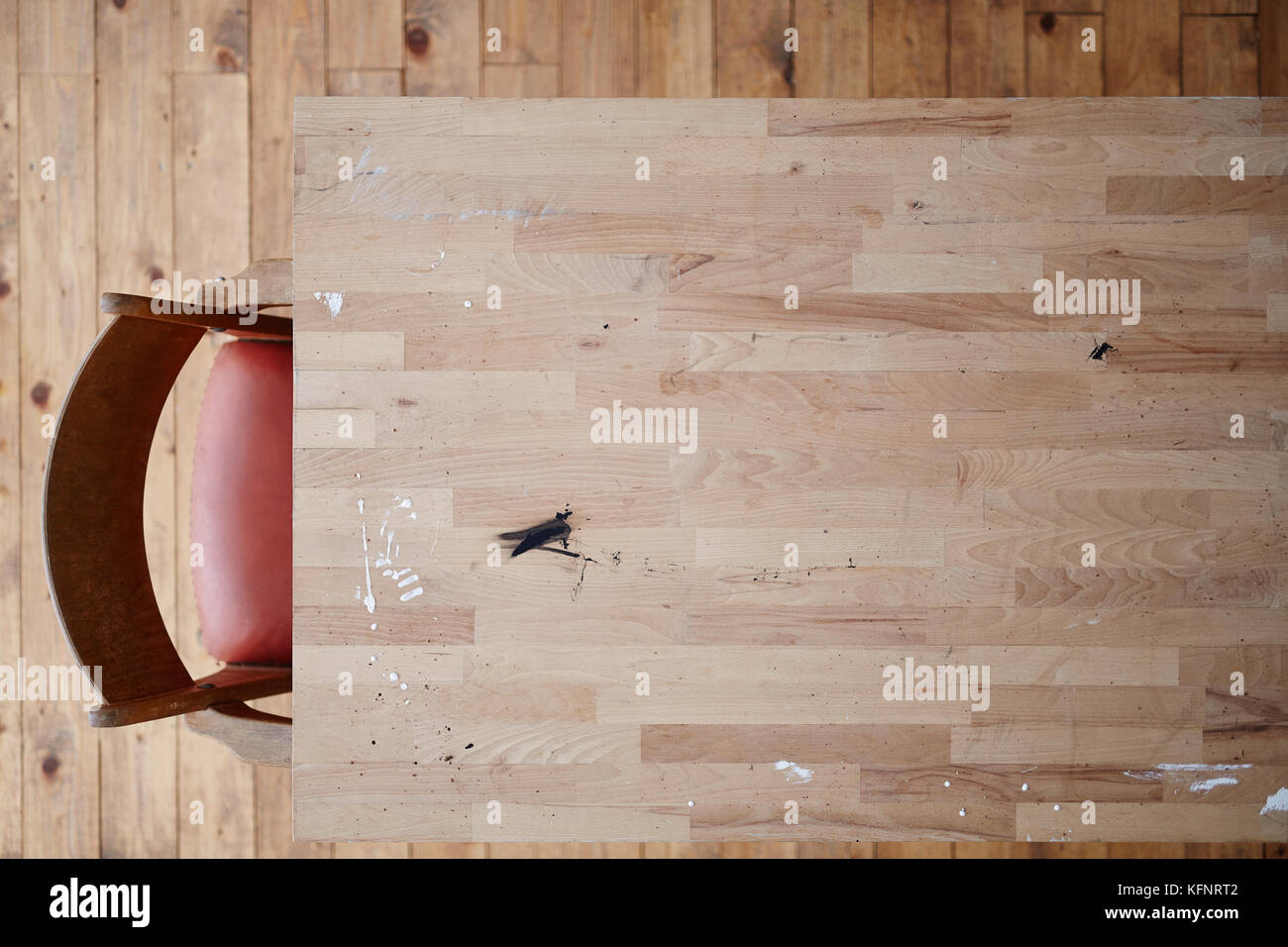 creative table scene with vintage chair Stock Photo - Alamy