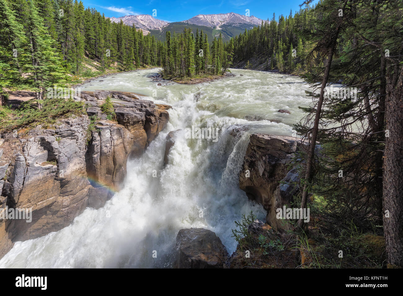 Sunwapta falls in Jasper National Park Stock Photo - Alamy
