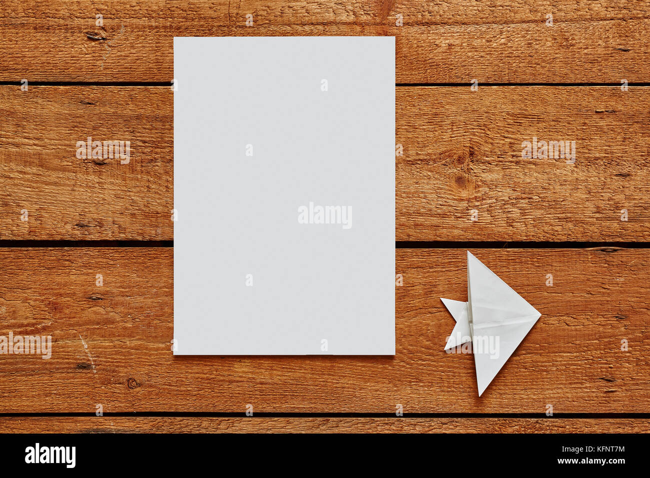 Folded piece of white paper blank hi-res stock photography and images ...
