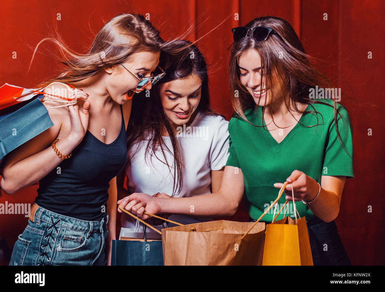 Wondering Emotions of Shopping Stock Photo - Alamy