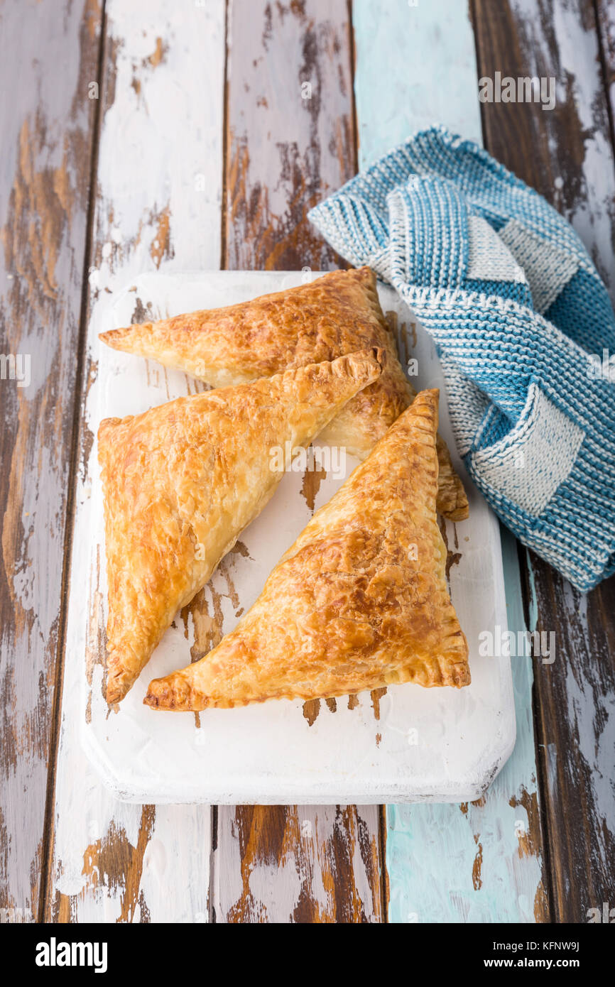 Puff pastry triangles Stock Photo - Alamy