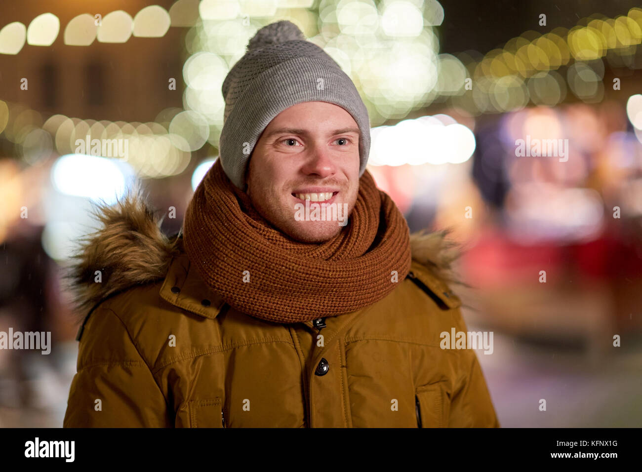 Young happy man in evening hi-res stock photography and images - Alamy