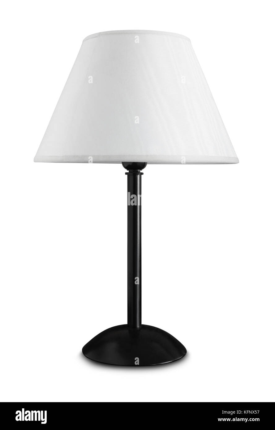 Front view of classic table lamp isolated on white Stock Photo - Alamy