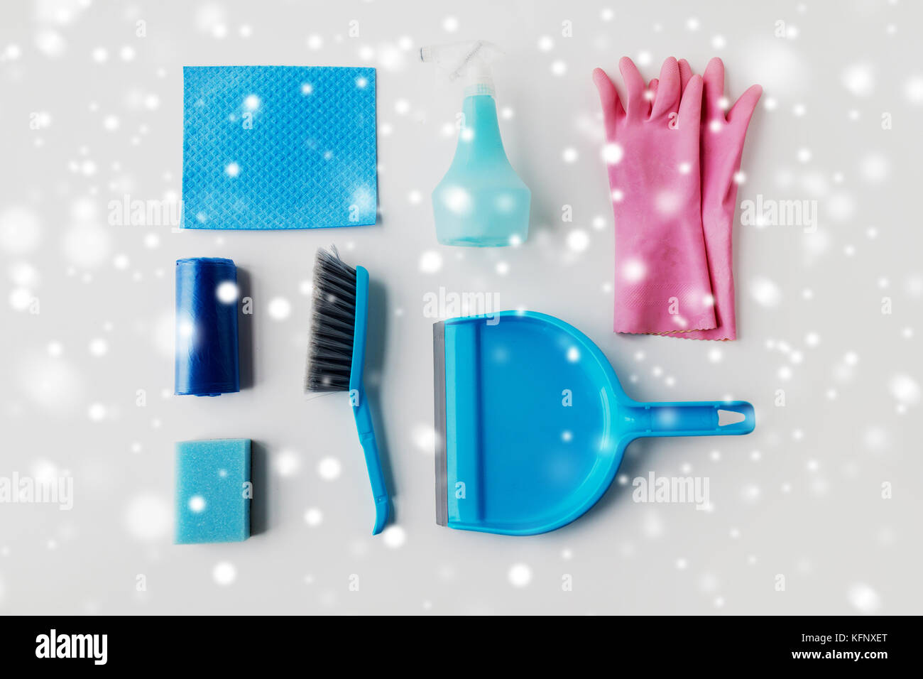 cleaning stuff on white background Stock Photo - Alamy