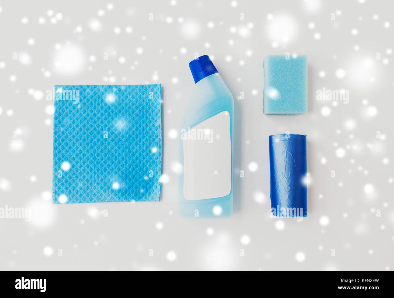 cleaning stuff on white background Stock Photo - Alamy