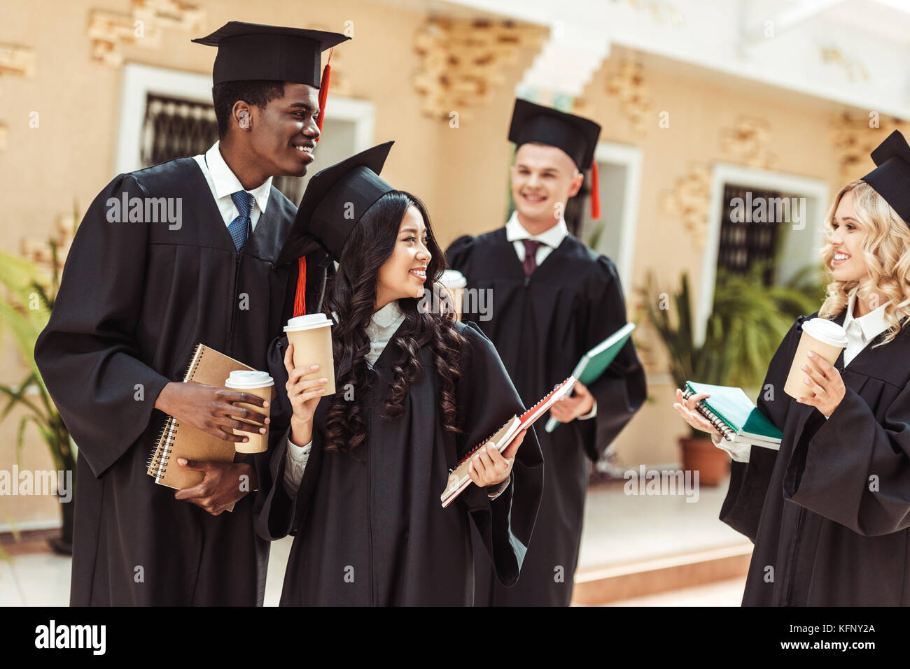 graduated multiethnic students Stock Photo - Alamy
