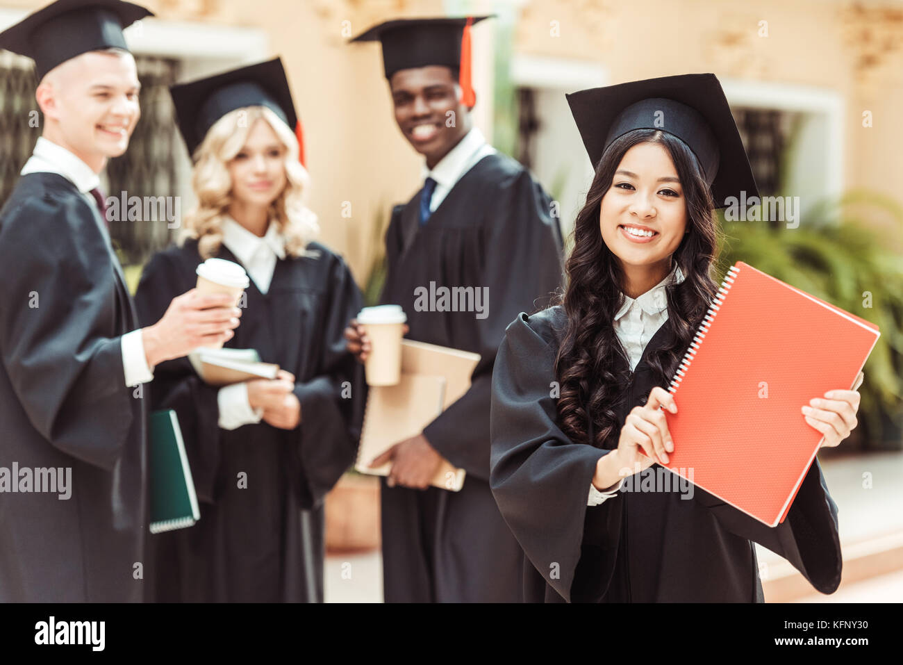 graduated multiethnic students Stock Photo - Alamy