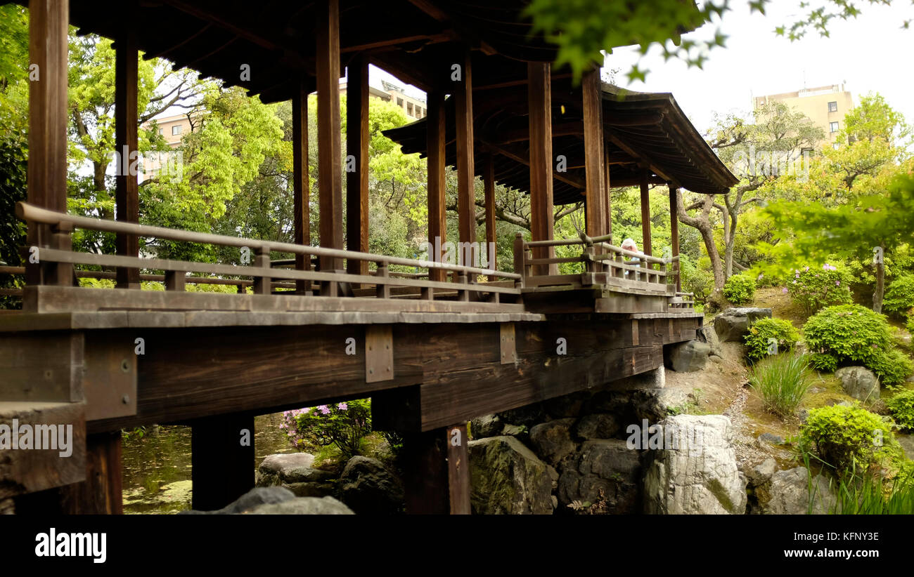 Japanese wooden bridge hi-res stock photography and images - Alamy