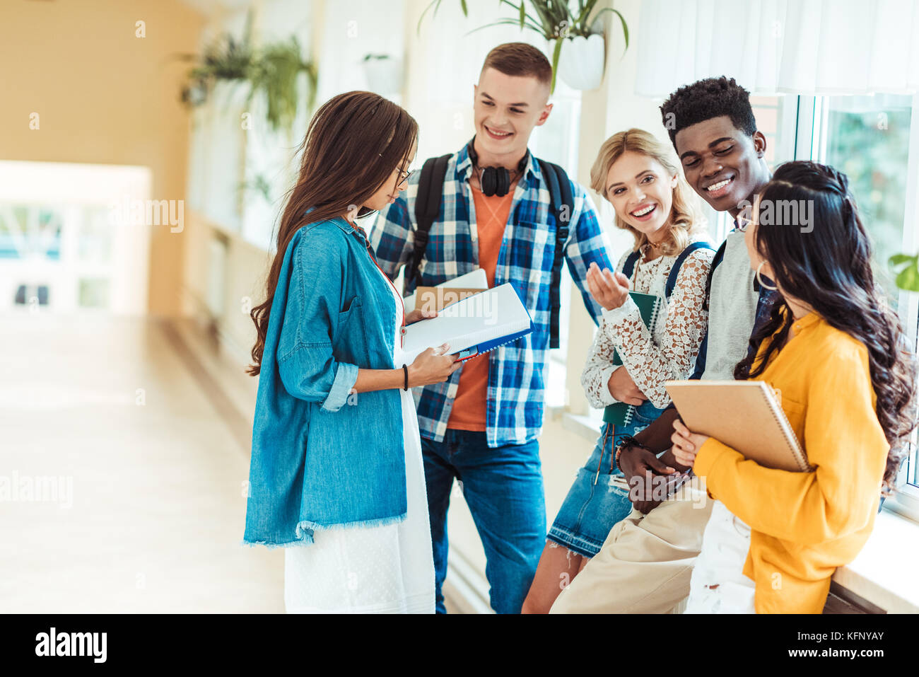 African female students talking hi-res stock photography and images - Alamy