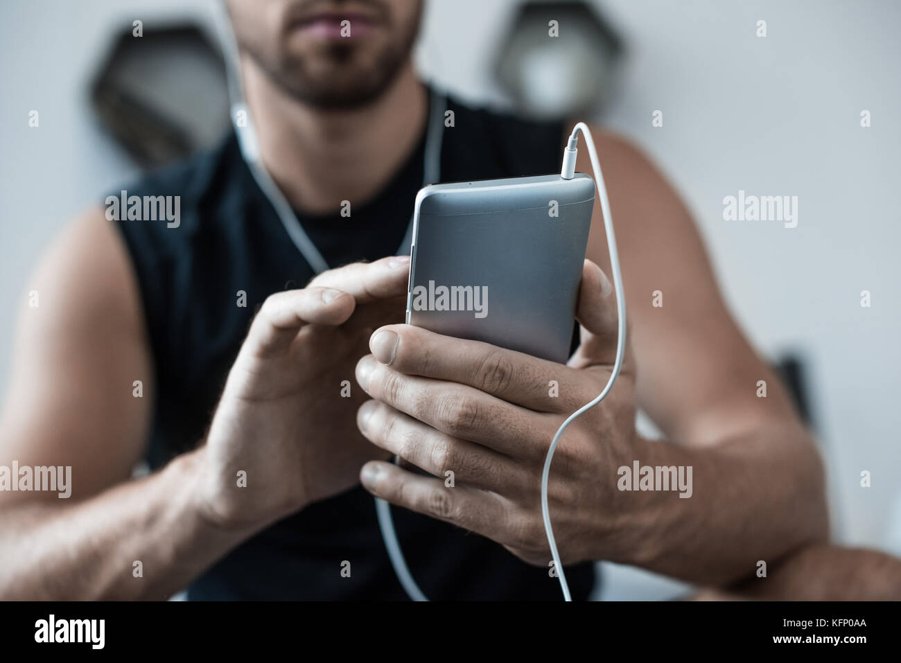 Headphones connection hi-res stock photography and images - Alamy