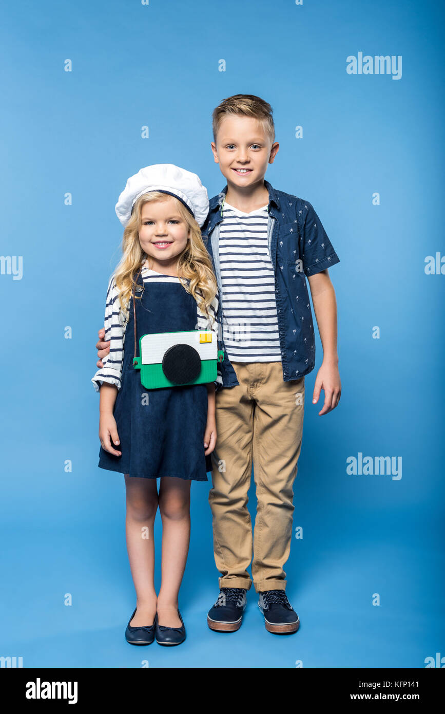 happy kids with camera Stock Photo - Alamy