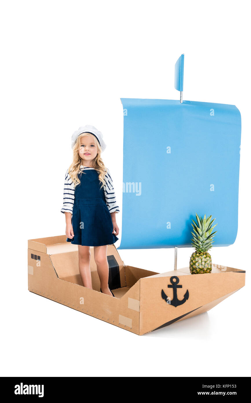 child playing with boat Stock Photo - Alamy