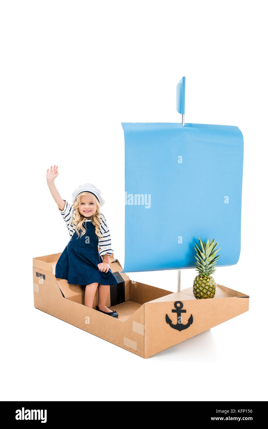 child playing with boat Stock Photo - Alamy