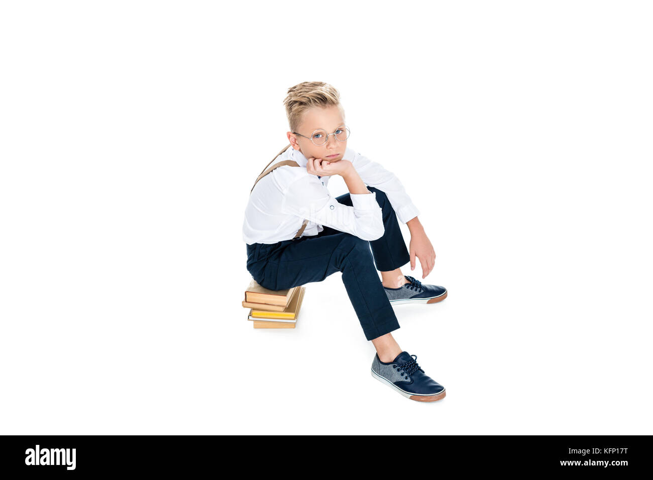 boy with books Stock Photo - Alamy