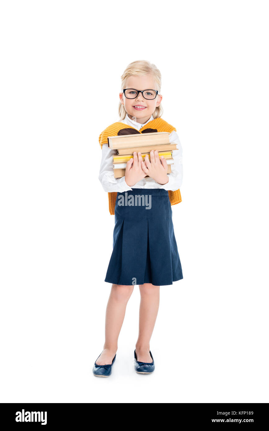 kid holding books Stock Photo - Alamy