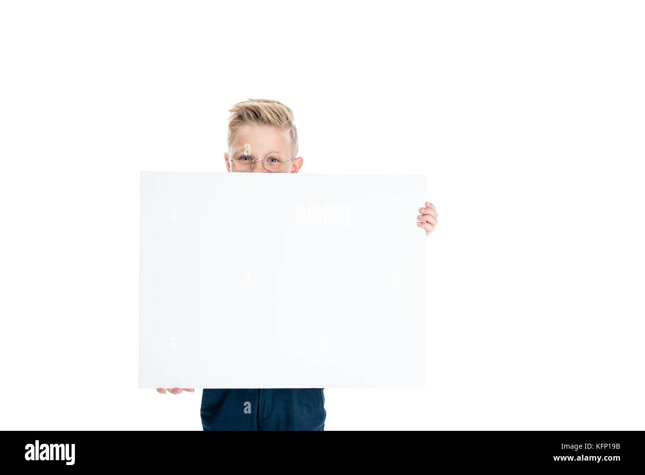 Child holding banner hi-res stock photography and images - Alamy