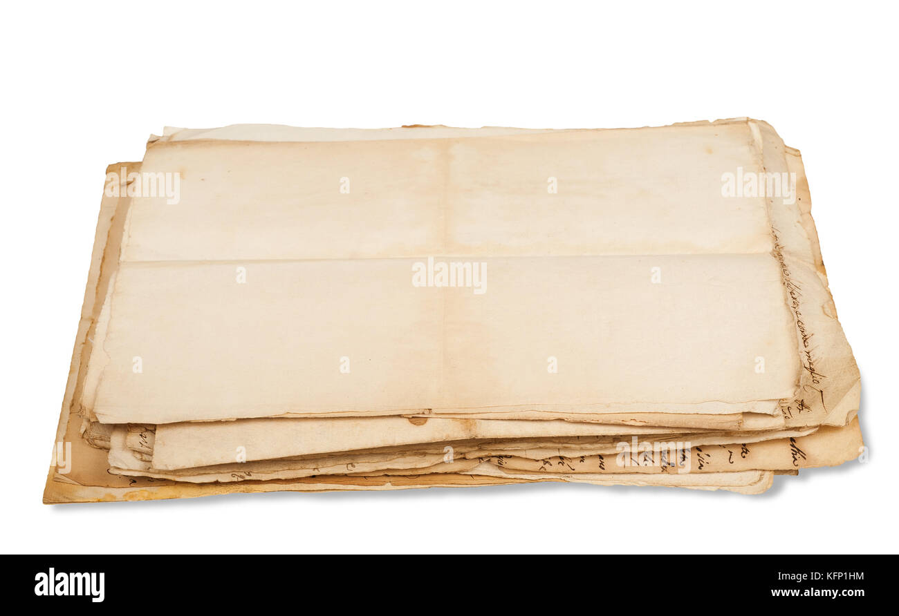 Sheets stack isolated on white Stock Photo - Alamy