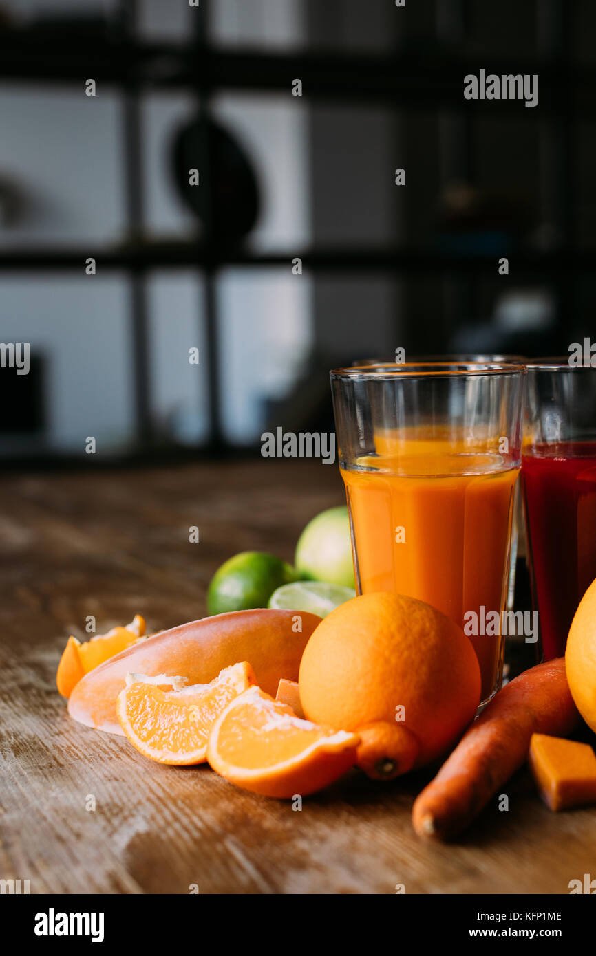 healthy smoothies with ingredients Stock Photo - Alamy