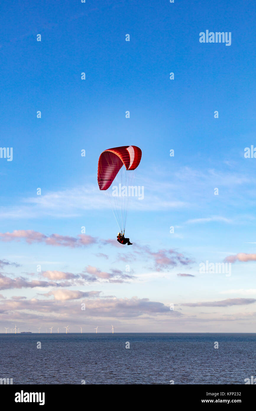 Para gliders take advantage of the onshore breeze giving them lift ...