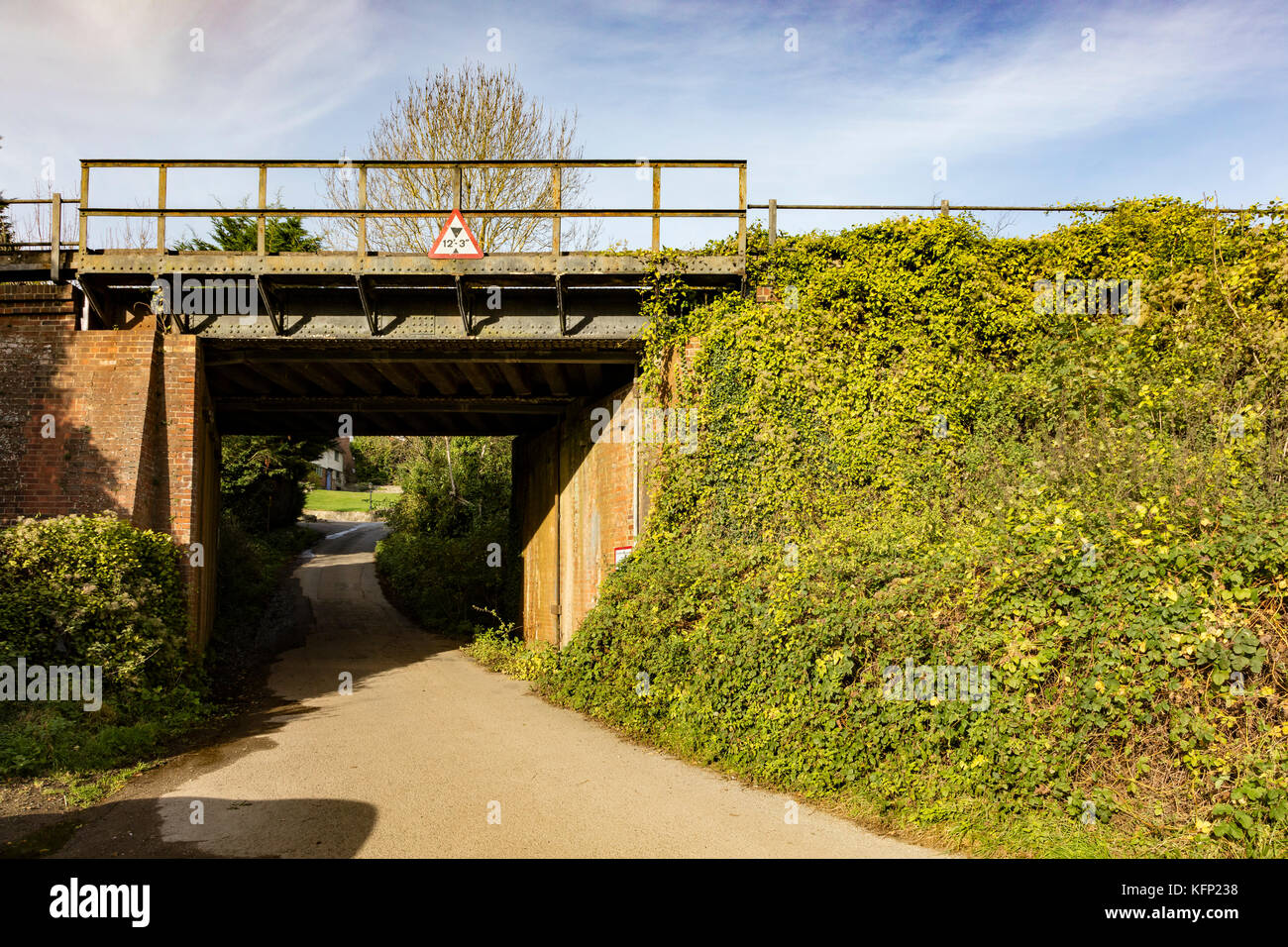 The Railway bridge over South Street in East Barming, on the Maidstone ...