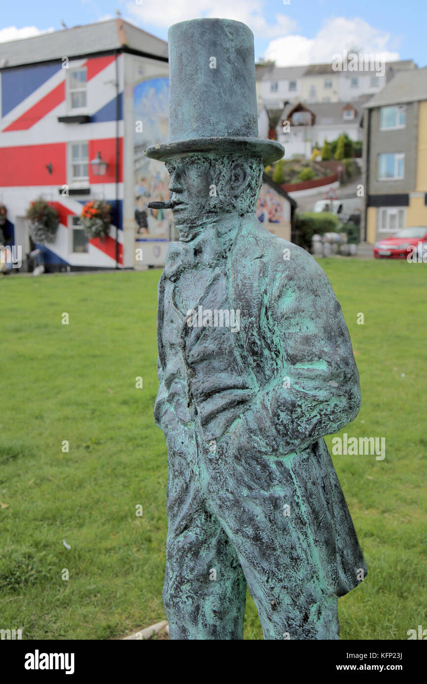 statue of Isambard kingdom brunel at saltash cornwall Stock Photo - Alamy
