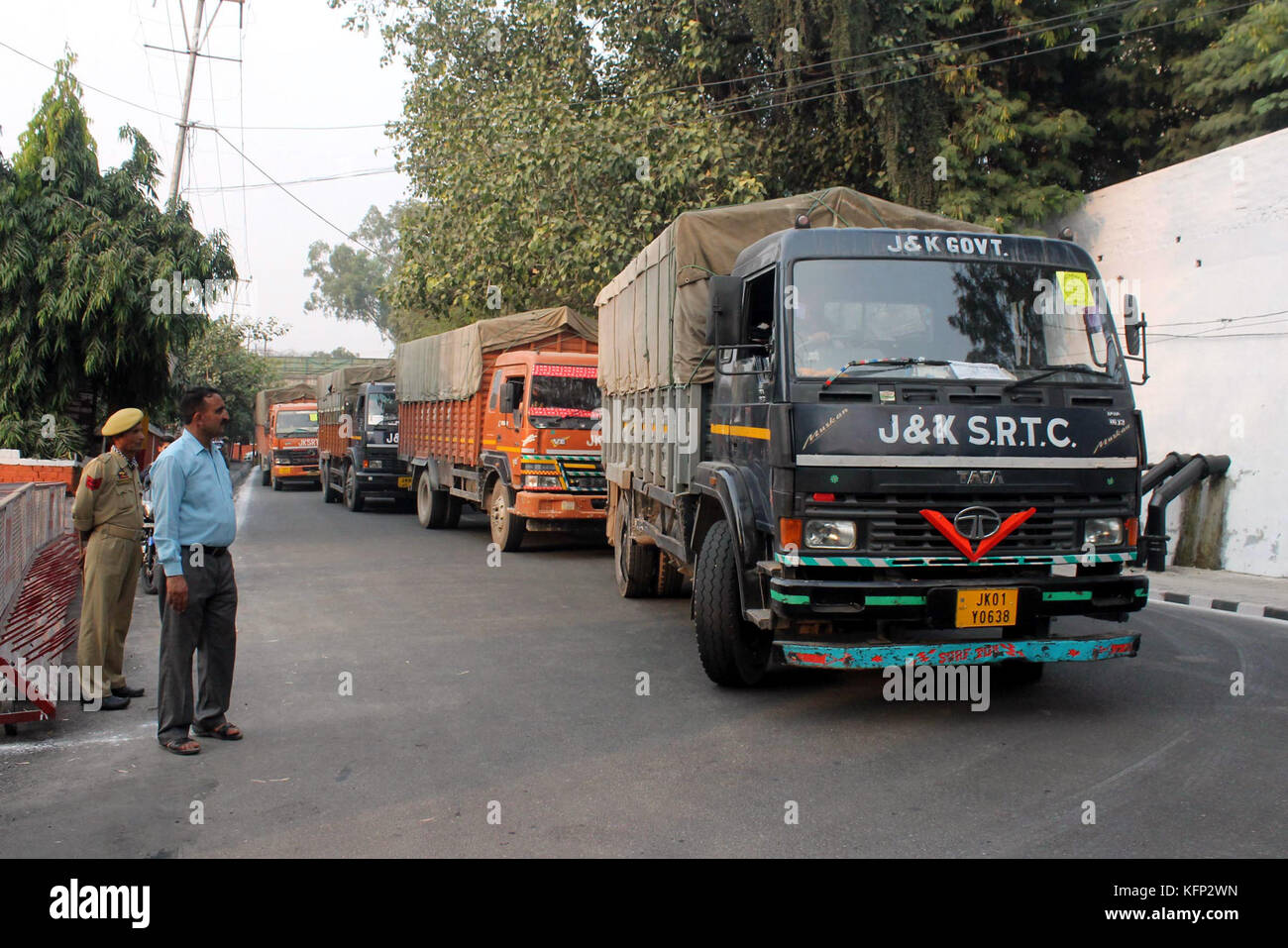 Indian paramilitary vehicles hi-res stock photography and images - Alamy