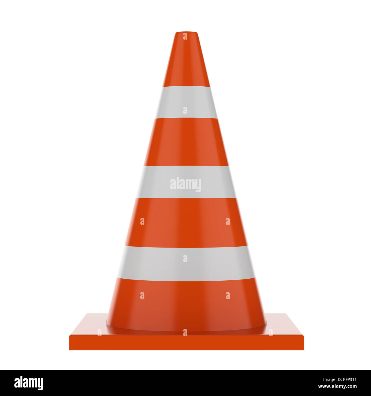 3d rendering traffic cones on white background Stock Photo - Alamy