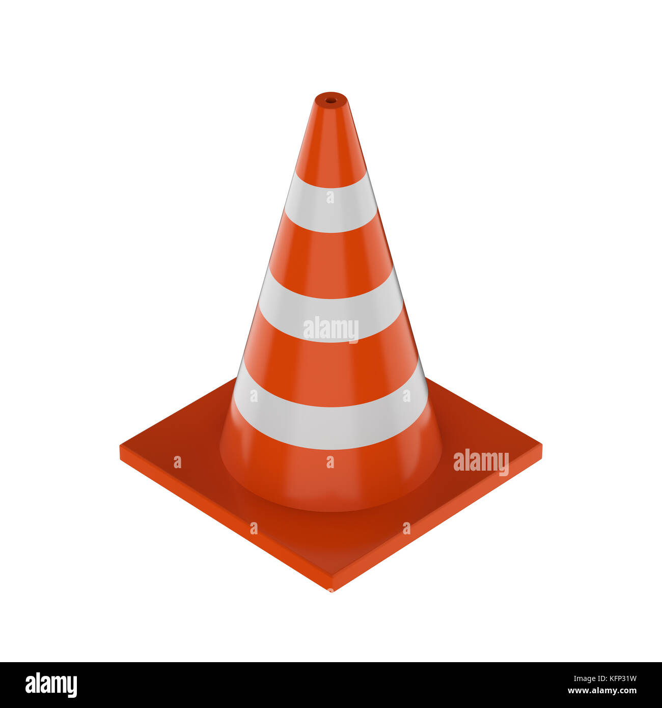 3d rendering traffic cones on white background Stock Photo - Alamy