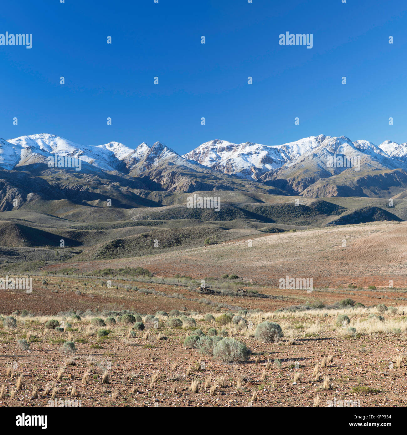 View of Swartberg Mountains, Oudtshoorn, Western Cape, South Africa ...