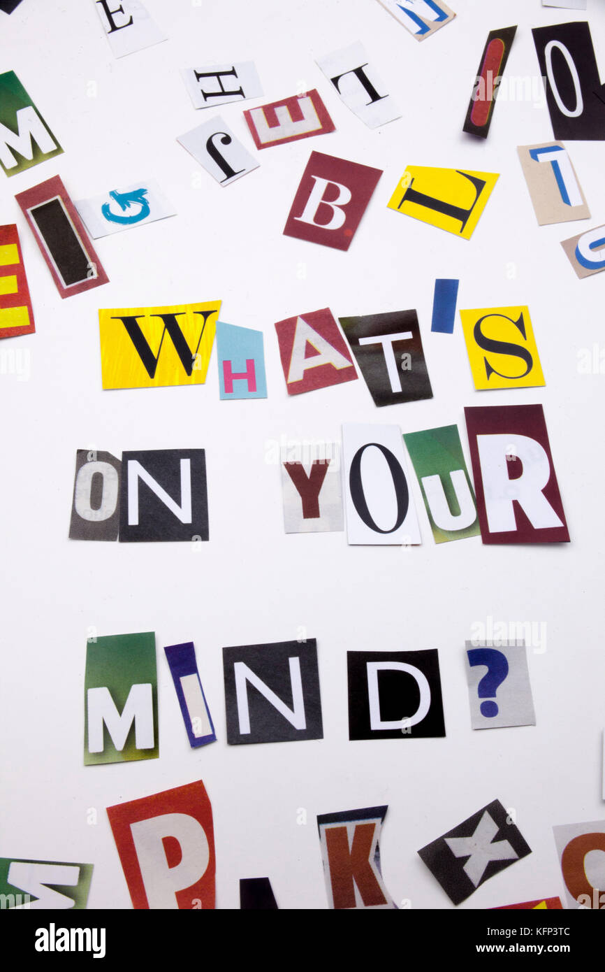 Whats on you mind hi-res stock photography and images - Alamy