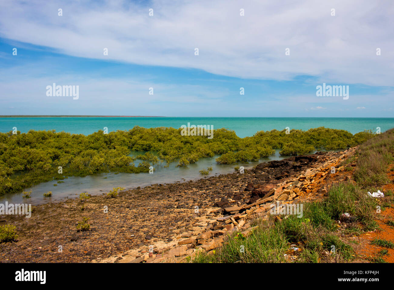 Roebuck Bay in Broome , North Western Australia ,with inter tidal ...