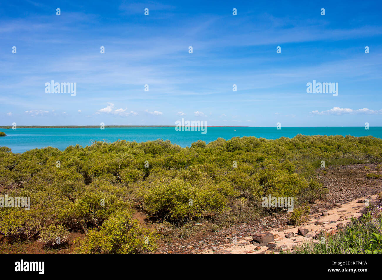 Roebuck Bay in Broome , North Western Australia ,with inter tidal ...