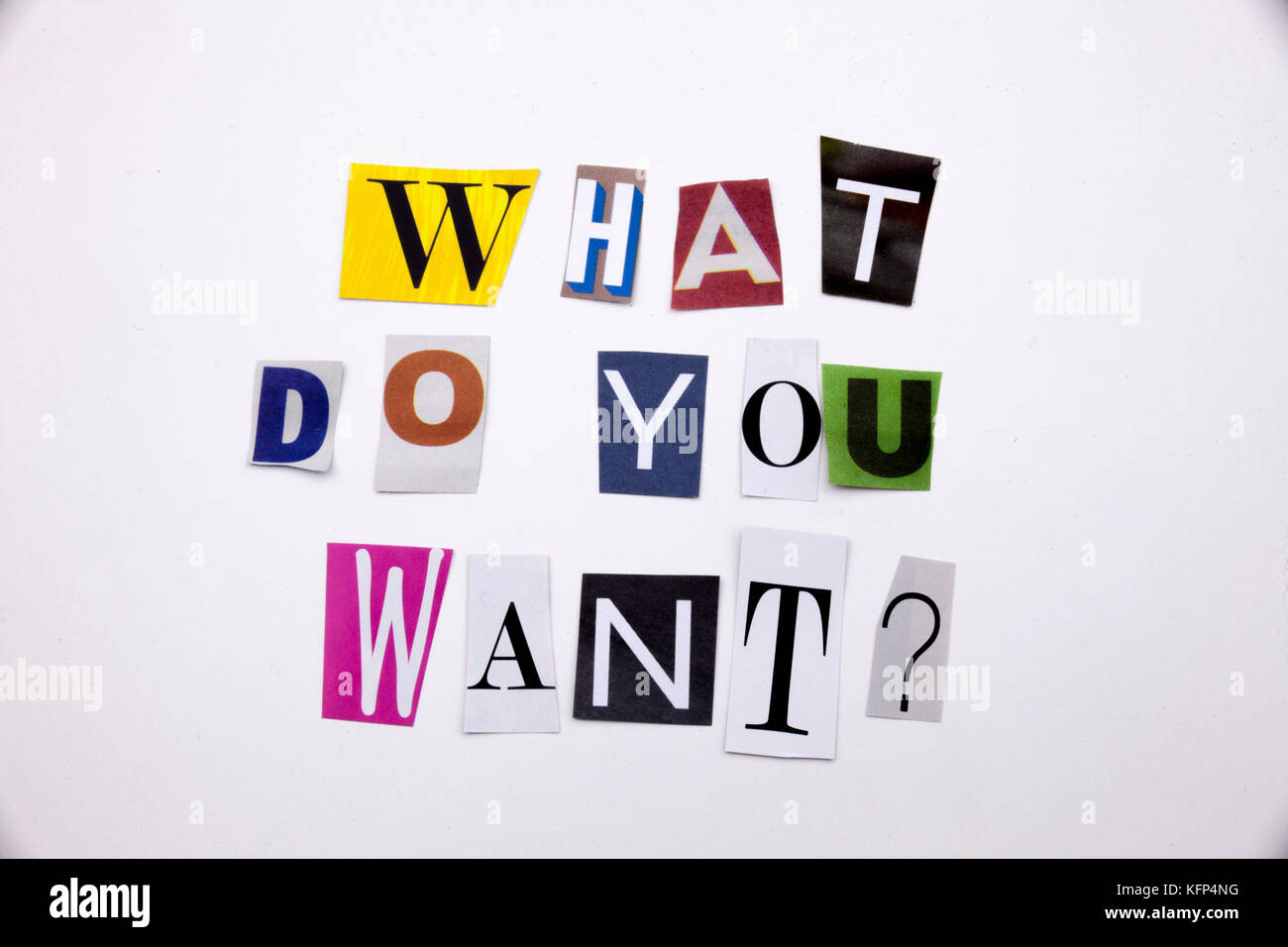 A word writing text showing concept of WHAT DO YOU WANT QUESTION made ...