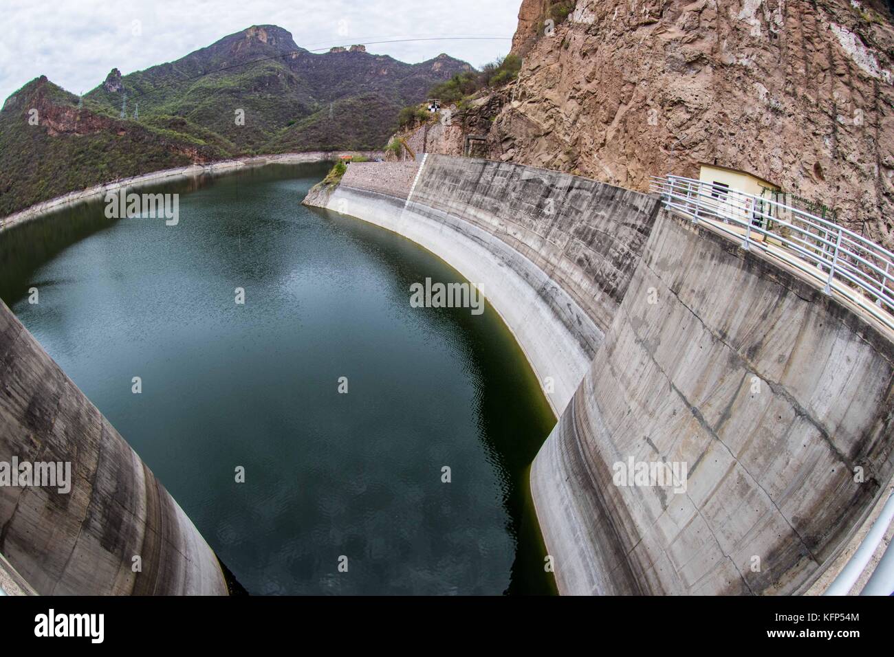 DAM. Spillway of the dam, the Novillo, in the municipality of Soyopa ...