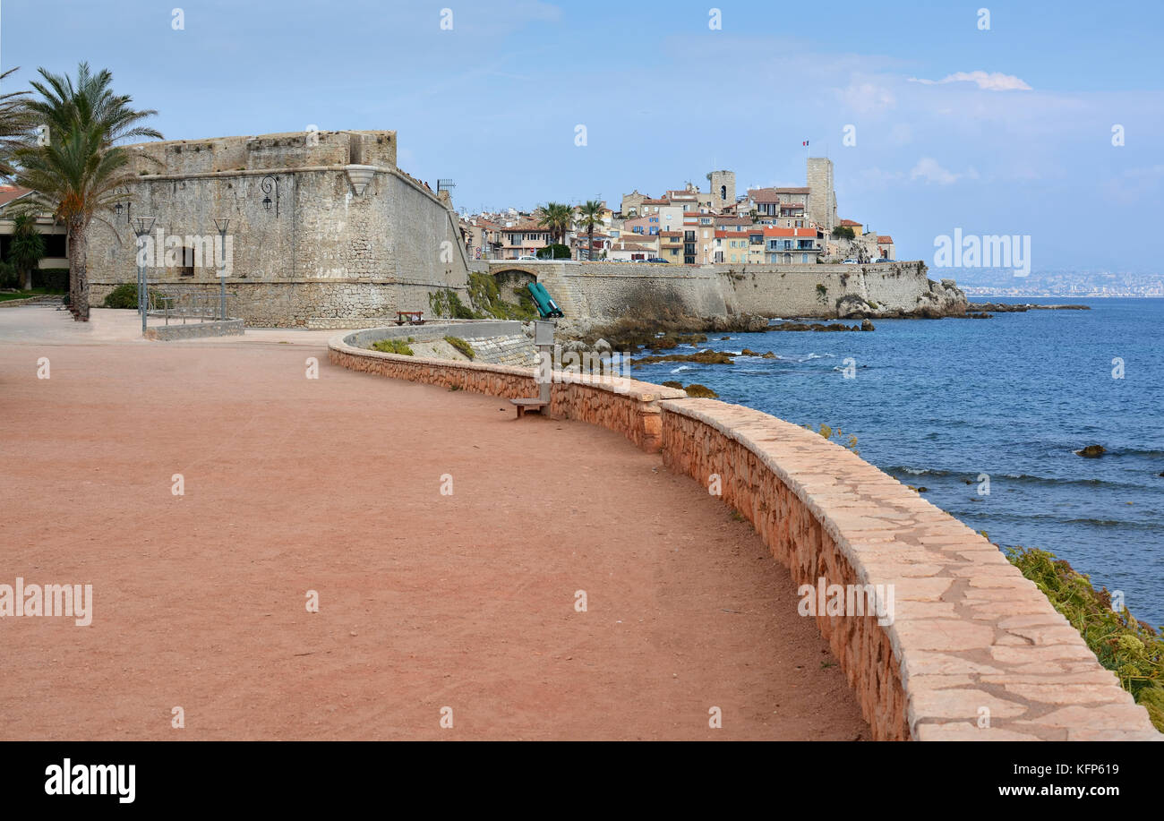 Antibes Promenade, Old Town, Museum and Wall fortifications, Cote d ...