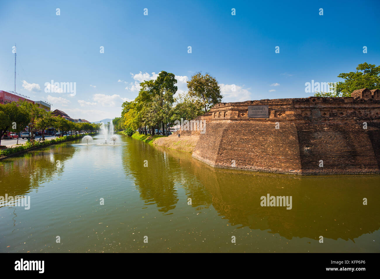 The moat and Kantam Corner in Chiang Mai, Thailand Stock Photo - Alamy