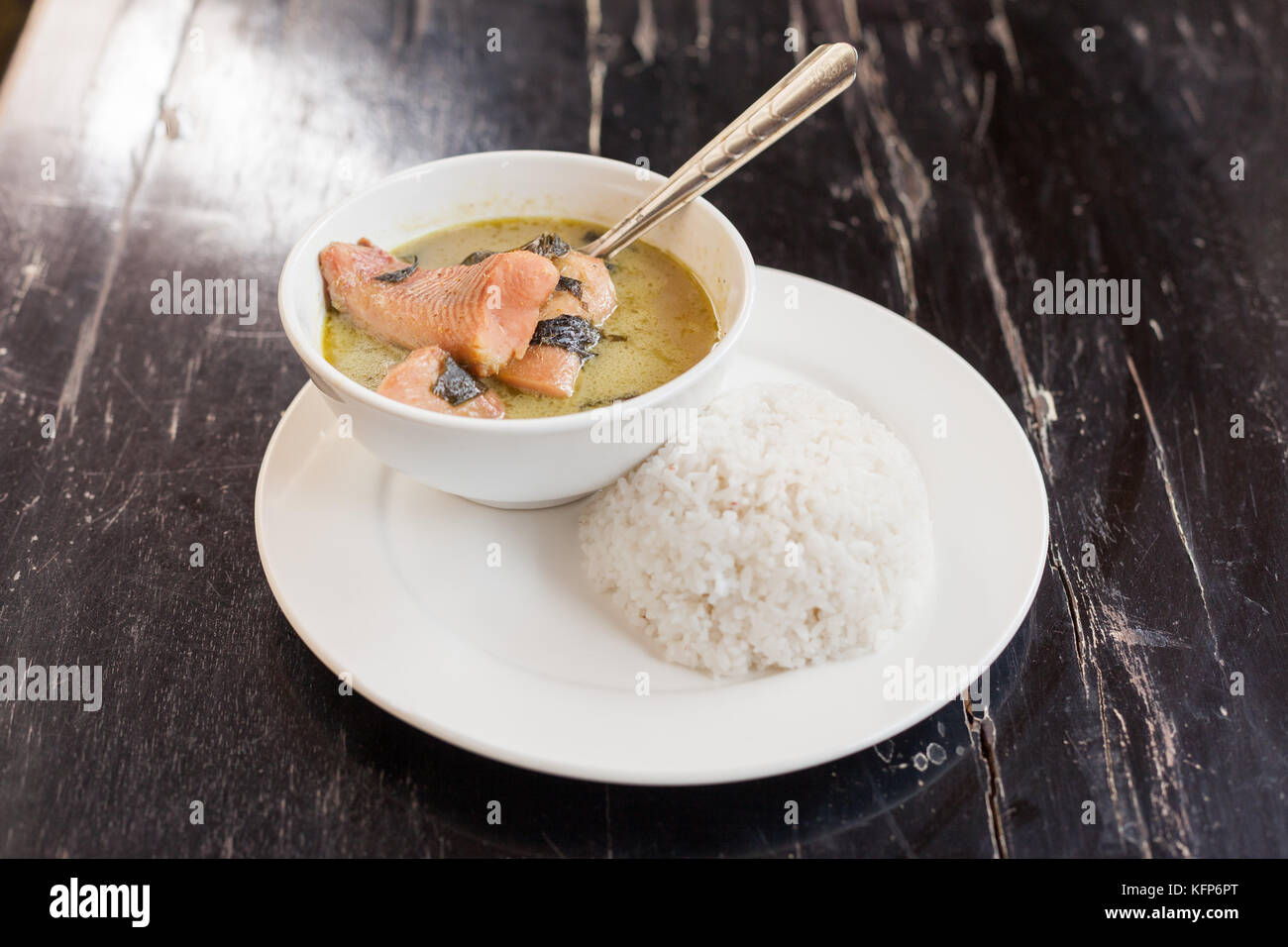 Khmer Amok with Fish, a traditional Cambodian dish Stock Photo - Alamy