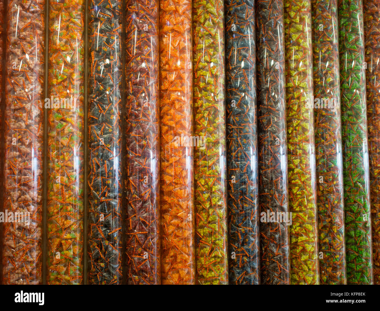 Tubes Of Colorful Sweets Stock Photo - Alamy